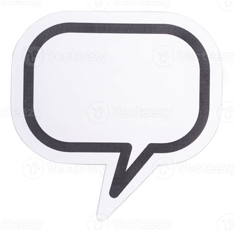 Blank Speech Bubble Cut Out 48332204 Png
