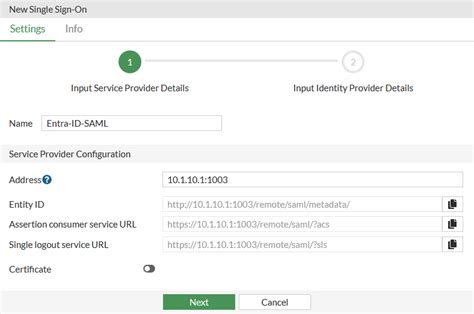 Outbound Firewall Authentication With Microsoft Entra Id As A Saml Idp Fortigate Fortios 7 2