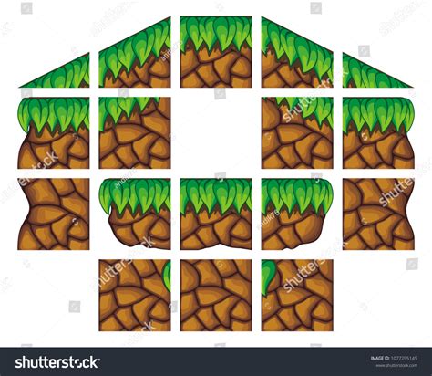 Game Tile Set Platform Creating D Stock Vector Royalty Free Shutterstock