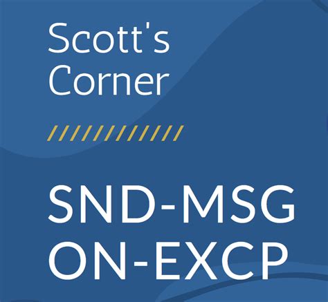 Scotts Corner Opcodes Snd Msg And On Excp Midrange Dynamics