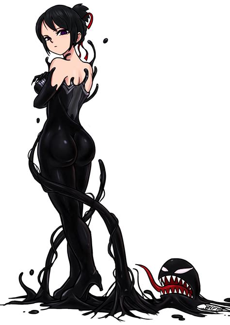 Miyamizu Mitsuha And Venom Marvel And More Drawn By Black Ftos Danbooru