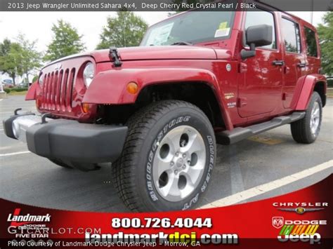 Deep Cherry Red Crystal Pearl 2013 Jeep Wrangler Unlimited Sahara 4x4