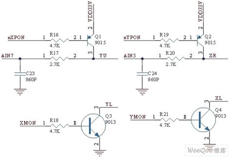 Touch Screen Interface Circuit Basic Circuit Circuit Diagram