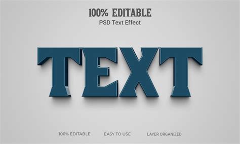 Text 3d Text Effect Premium Psd