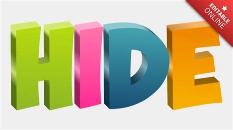 Hide Text Effect Generator