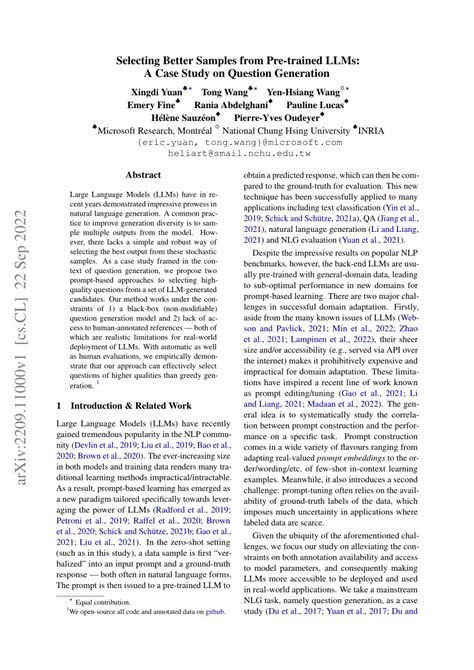 PDF Selecting Better Samples From Pre Trained LLMs A Case Study On Question Generation