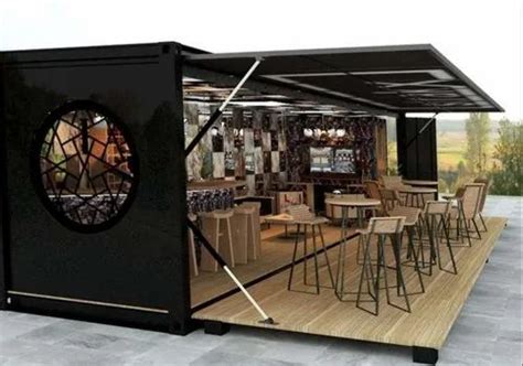 Steel Modular Portable Cafe Container Usage For Restaurant And Cafe