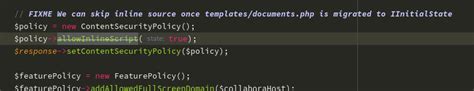 Stop Usage Of OCP AppFramework EmptyContentSecurityPolicy AllowInlineScript Issue