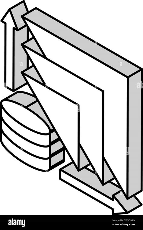 Graphic Monitoring Digital Processing Isometric Icon Vector Illustration Stock Vector Image