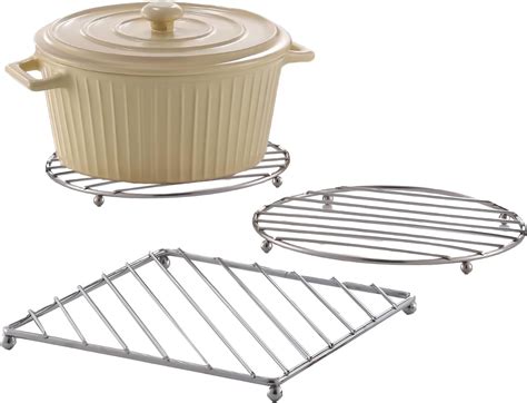 Stainless Steel Trivet Set Of 3 Heat Resistant Countertop