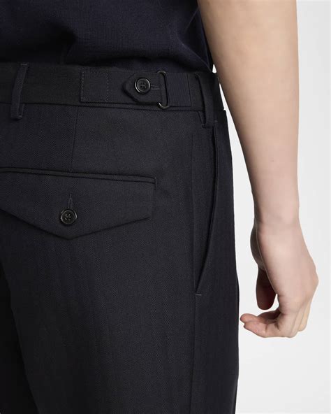 Dries Van Noten Mens Philip Herringbone Wool Pants Neiman Marcus