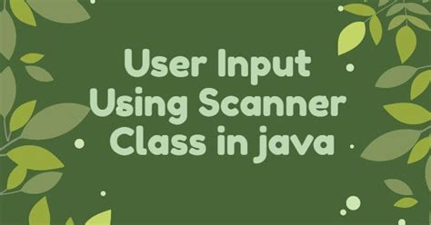 User Input Using Scanner Class In Java Program In Java Java Examples Interview Questions