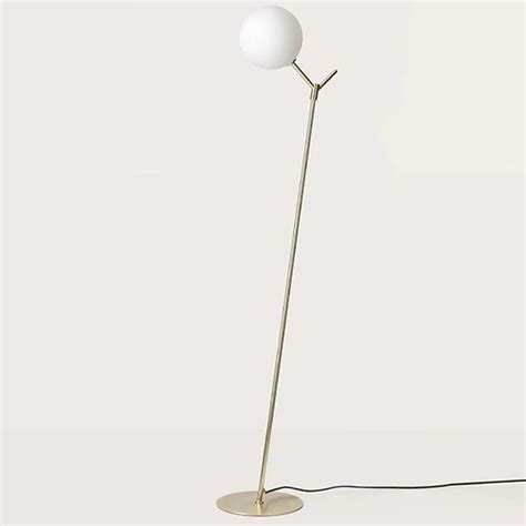 Blown Glass Opal Orb Floor Lamp Floor Lamp Floor Lamp Design Glass Opal