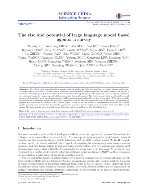 survey llm agents 2025 pdf artificial intelligence intelligence