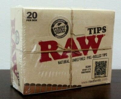 Raw Pre Rolled Tips Natural Unrefined Filters~full Box~420 Count~sealed