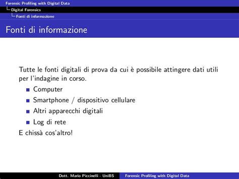 Forensic Profiling With Digital Data