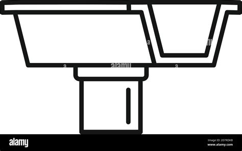 Building Gutter Icon Outline Building Gutter Vector Icon For Web Design Isolated On White