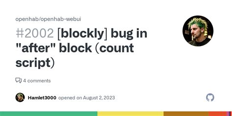 [blockly] bug in after block count script · issue 2002 · openhab