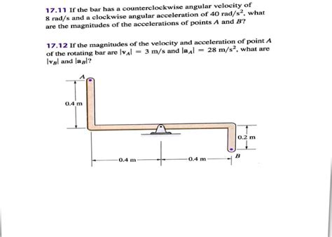 [get answer] 17 11 if the bar has a counterclockwise angular velocity