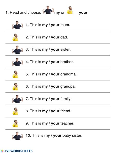 unit 2 worksheet 4 my your pdf