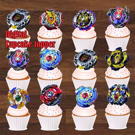 Beyblade Cupcake Topper Beyblade Beyblade Topper Beyblade Birthday