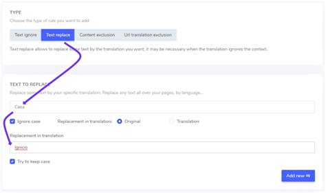Text Replacement Rules Replace Content In Translations