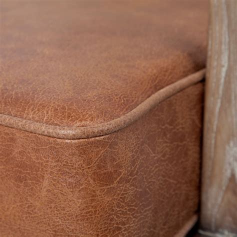 Modern Beige And Brown Leather Arm Chair Solid Wood Frame Foter