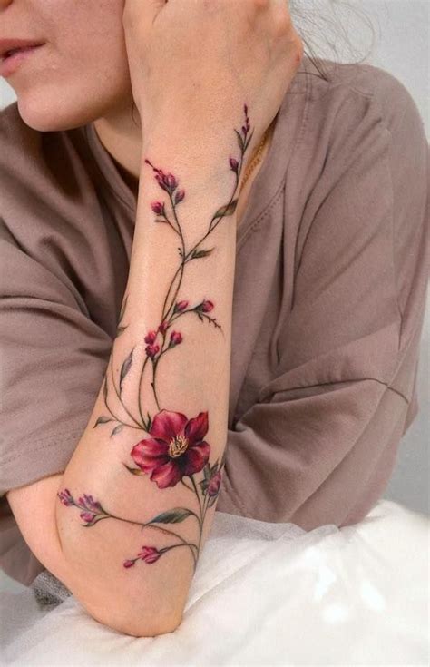 Elegant Flower Tattoo Arm Natures Beauty On Your Skin