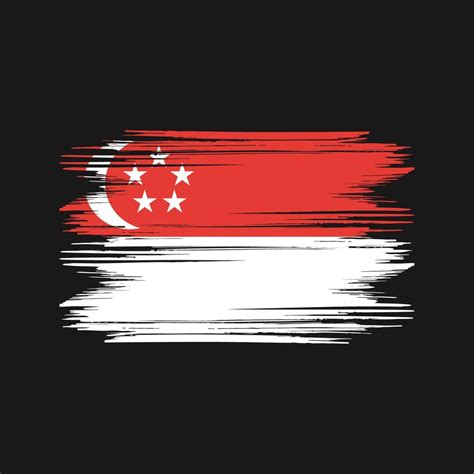 Singapore Flag Design Free Vector 11452817 Vector Art At Vecteezy