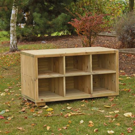 Tts Outdoor Wooden Cube Shelf Storage Outdoor Dividers And Furniture Tts