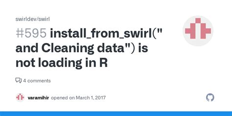 install from swirl getting and cleaning data is not loading in r