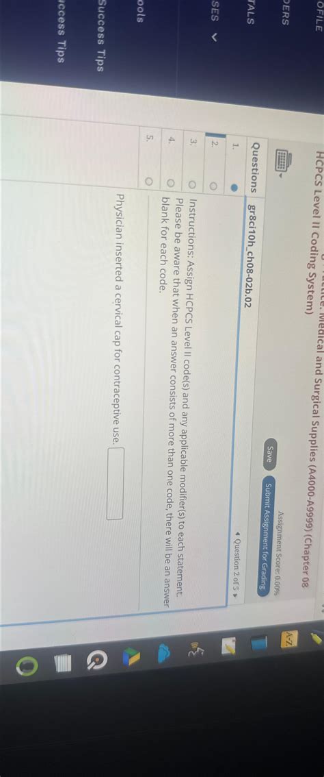 Solved OFILE HCPCS Level II Coding System Assignment Chegg Com