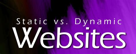 Static Vs Dynamic Websites