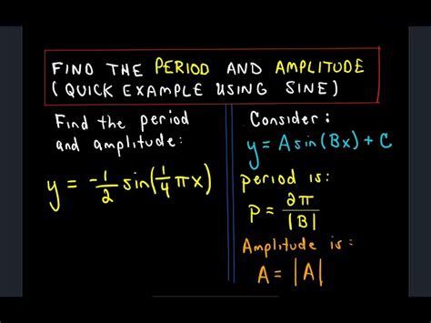 Identifying Amplitude And Period Answered The Graph Of One Complete