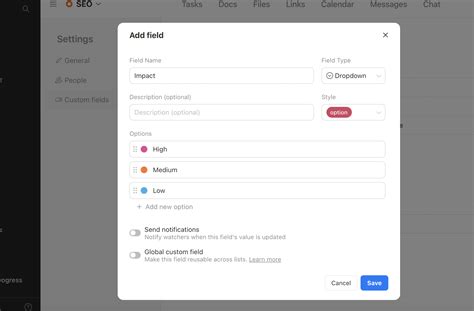 new in upbase custom fields the upbase blog