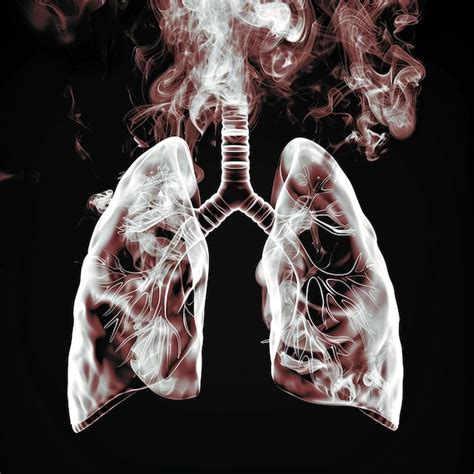 Premium Photo A Black And White Photo Of A Womans Lungs