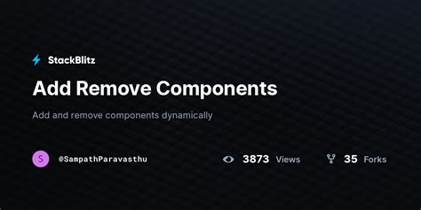 Add Remove Components Stackblitz