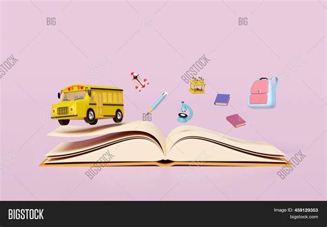 3d Yellow School Bus Image And Photo Free Trial Bigstock