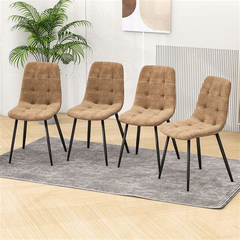 George Oliver Modern Dining Chairs Sets Of 4 Mid Century Upholstered