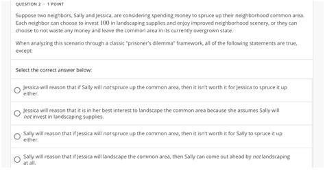 Solved Question 2 1 Point Suppose Two Neighbors Sally And