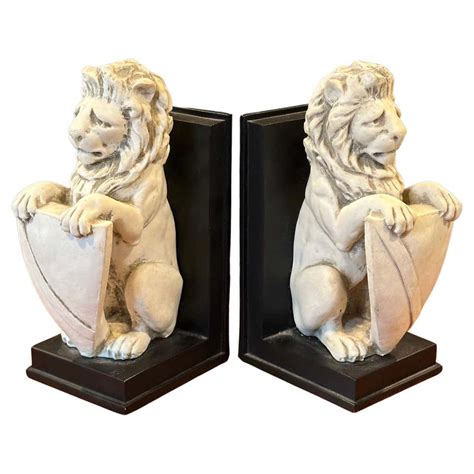 Pair Of Cast Brass Lion Bookends By Antonio Canova For Sale At 1stdibs