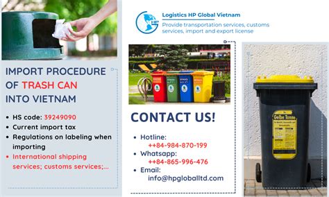 Import Duty And Procedures For Trash Can To Vietnam