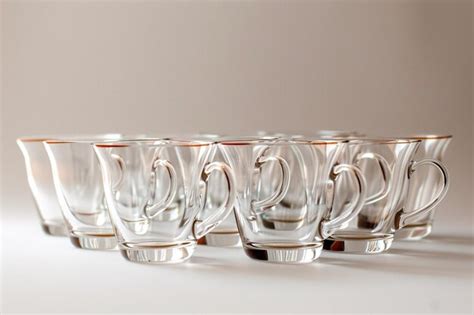 Premium Photo Blank Glass Java Mugs On A Plain White Surface