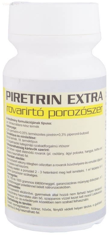 Piretrin extra rovarirtó porozószer 100g - Megfizethető kuty