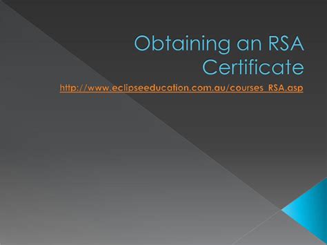 Pdf Obtaining An Rsa Certificate Dokumen Tips