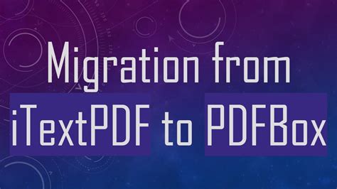 Migration From Itextpdf To Pdfbox Youtube
