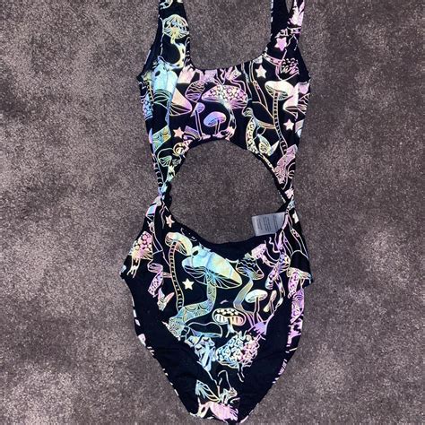 Reflective Mushroom Bodysuit From Dollskill 🍄 Size Depop