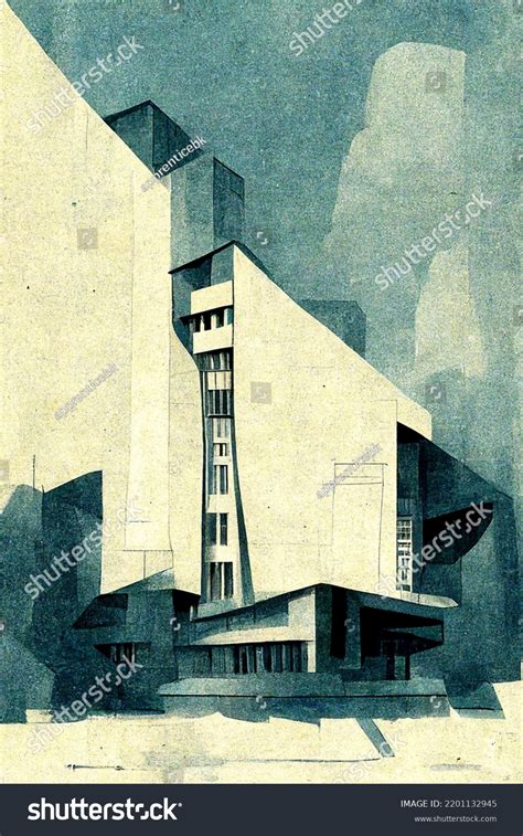 Sketch Constructivist Architecture Stock Illustration 2201132945