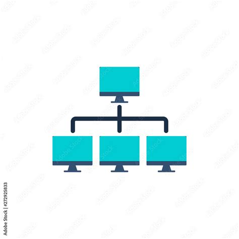 Computer System Outline Icon Stock Vector Adobe Stock