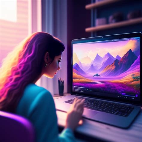 Premium Ai Image A Girl Working In Customer Service And Computer